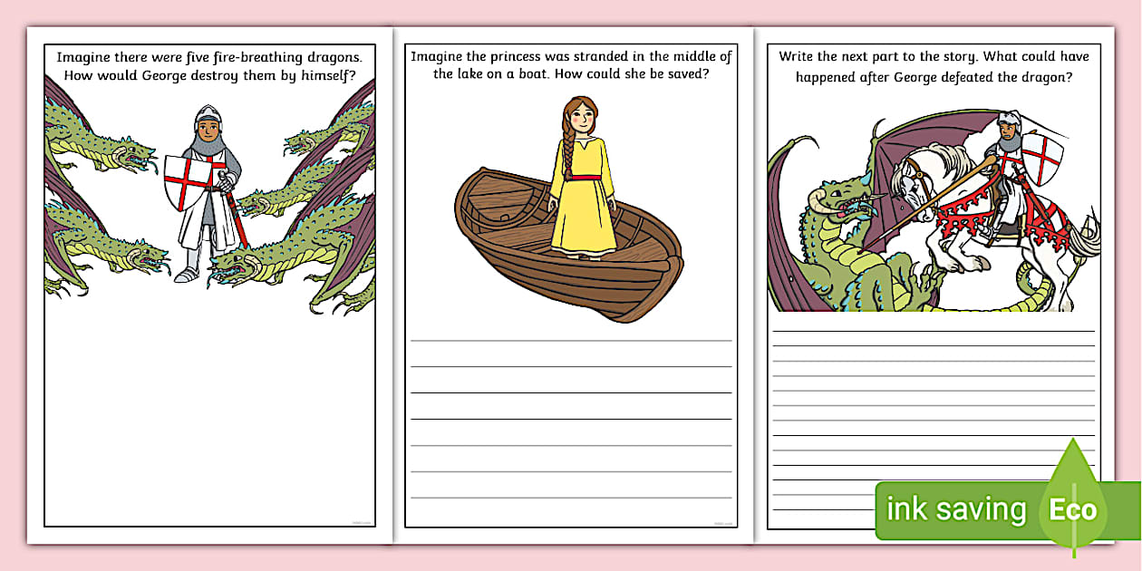 St. George's Day Writing Frames Pack (teacher made) - Twinkl