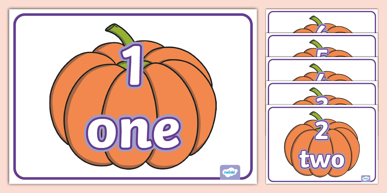 Numbers 1-10 on Pumpkins - KS1 (Teacher-Made) - Twinkl