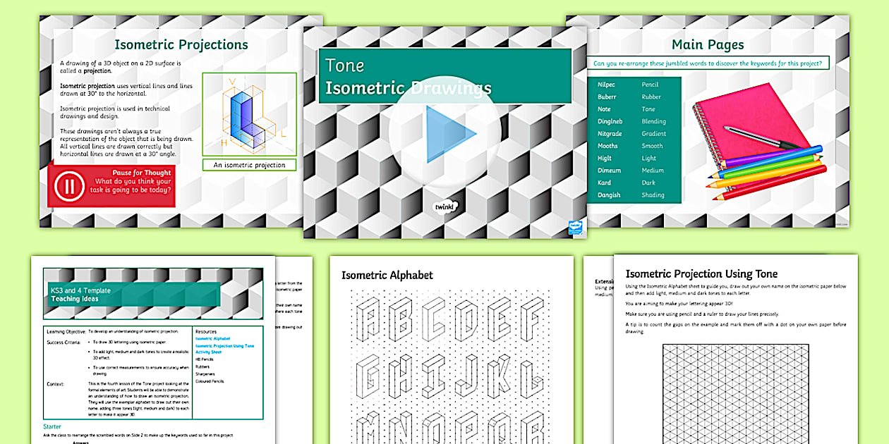 Tone Lesson 4: Isometric Drawing (teacher made) - Twinkl
