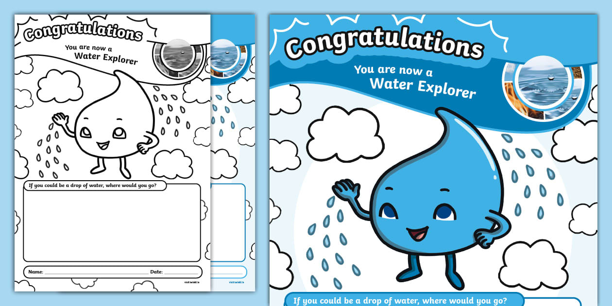Water Explorer Certificate (teacher made) - Twinkl