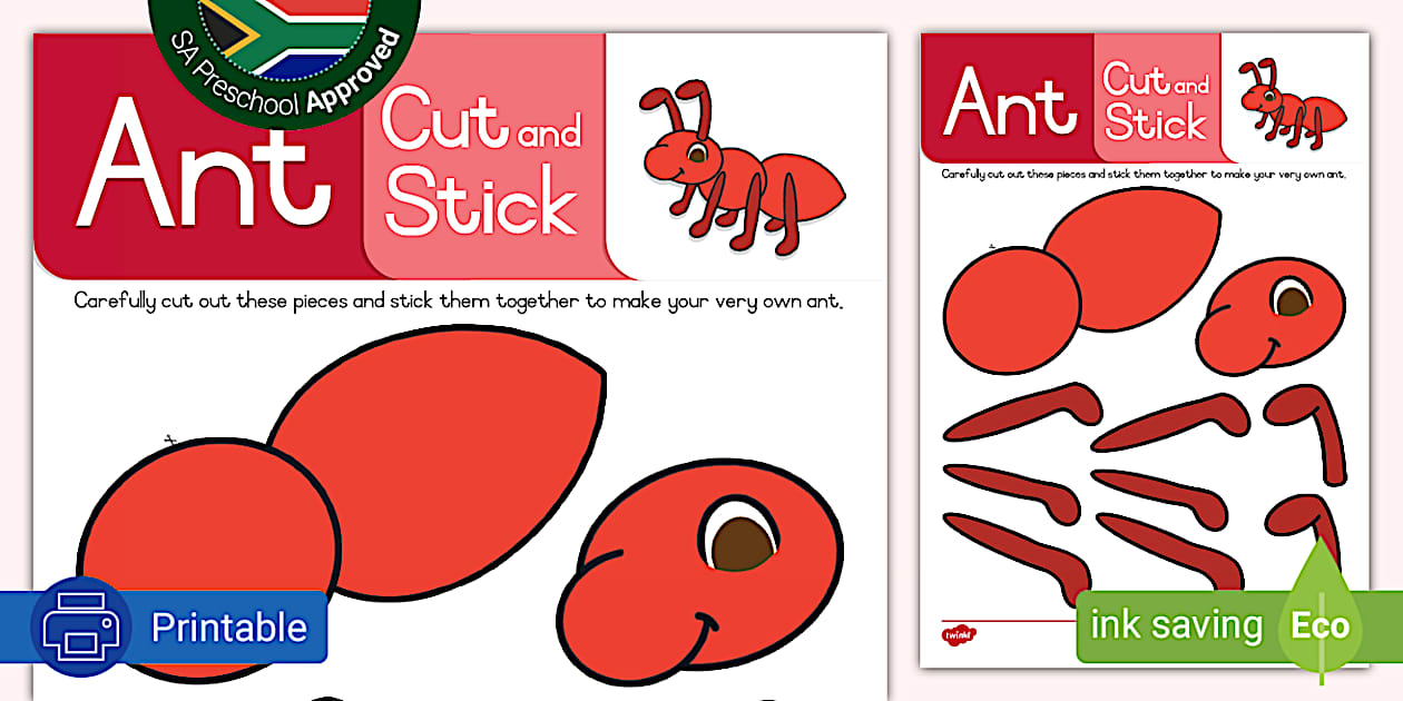 Ant Cut and Stick (teacher made) - Twinkl