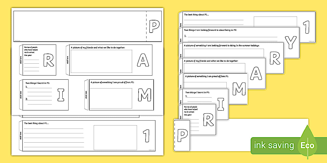 Primary 1 Write-Up Booklet (teacher made) - Twinkl