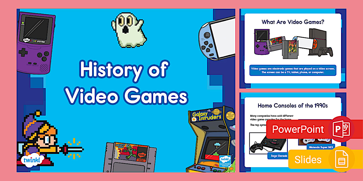 History of Video Games PowerPoint & Google Slides for K-2nd