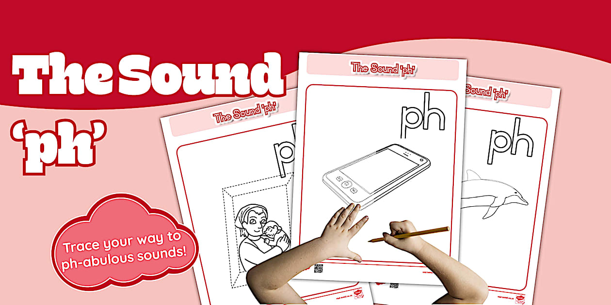 * NEW * The 'ph' Sound Letters and Pictures Tracing Worksheet