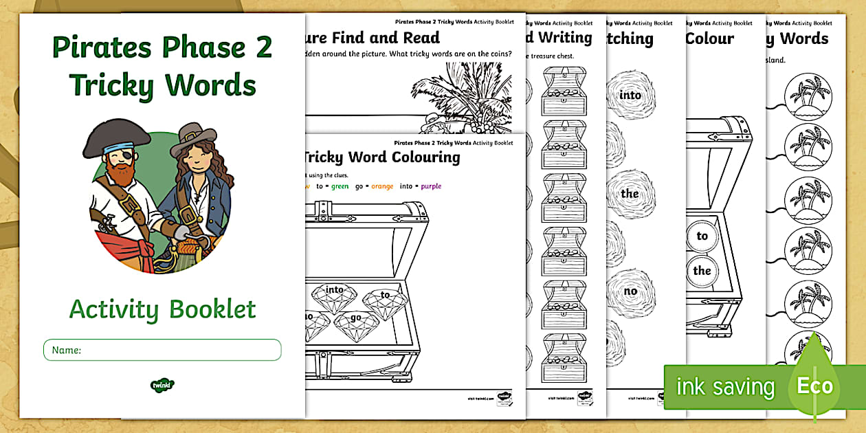 Pirates Phase 2 Tricky Word Activity Booklet - Twinkl