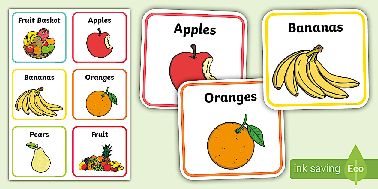 Fruit Basket Labels Set (Teacher-Made) - Twinkl
