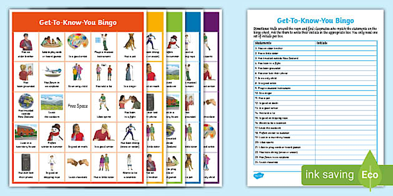 Get-To-Know-You Bingo (creat de profesori) - Twinkl