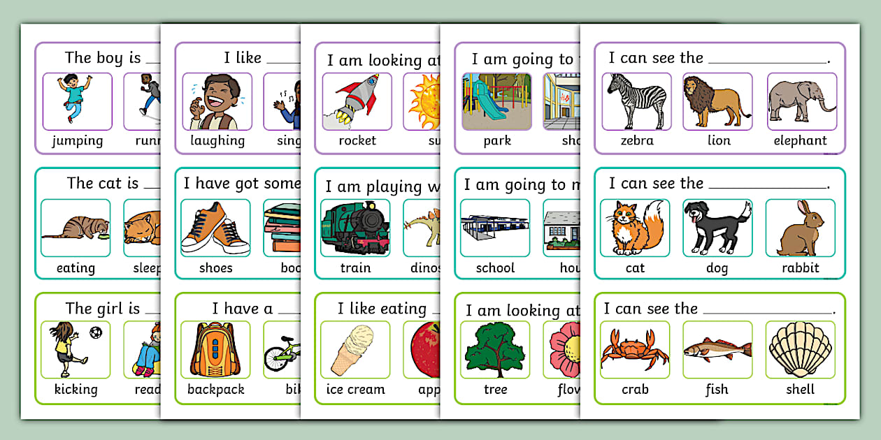 Simple Writing Frames with Pictures (teacher made) - Twinkl