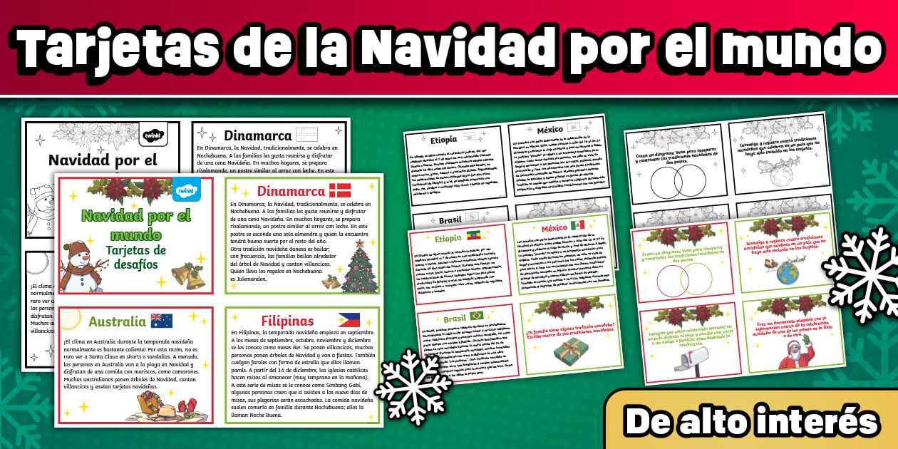 Tarjetas de la Navidad por el mundo