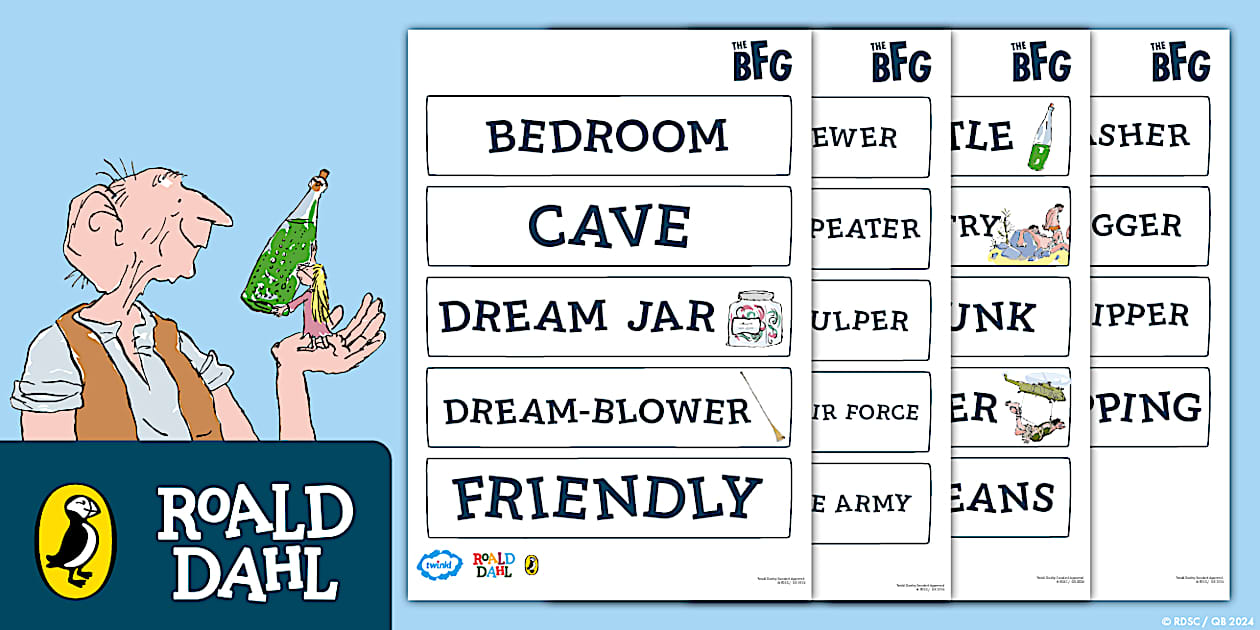 FREE! - The BFG: Word Cards (teacher made) - Twinkl
