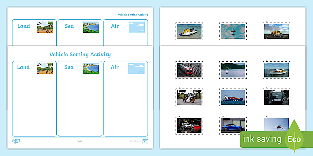 Vehicle Sorting Activity