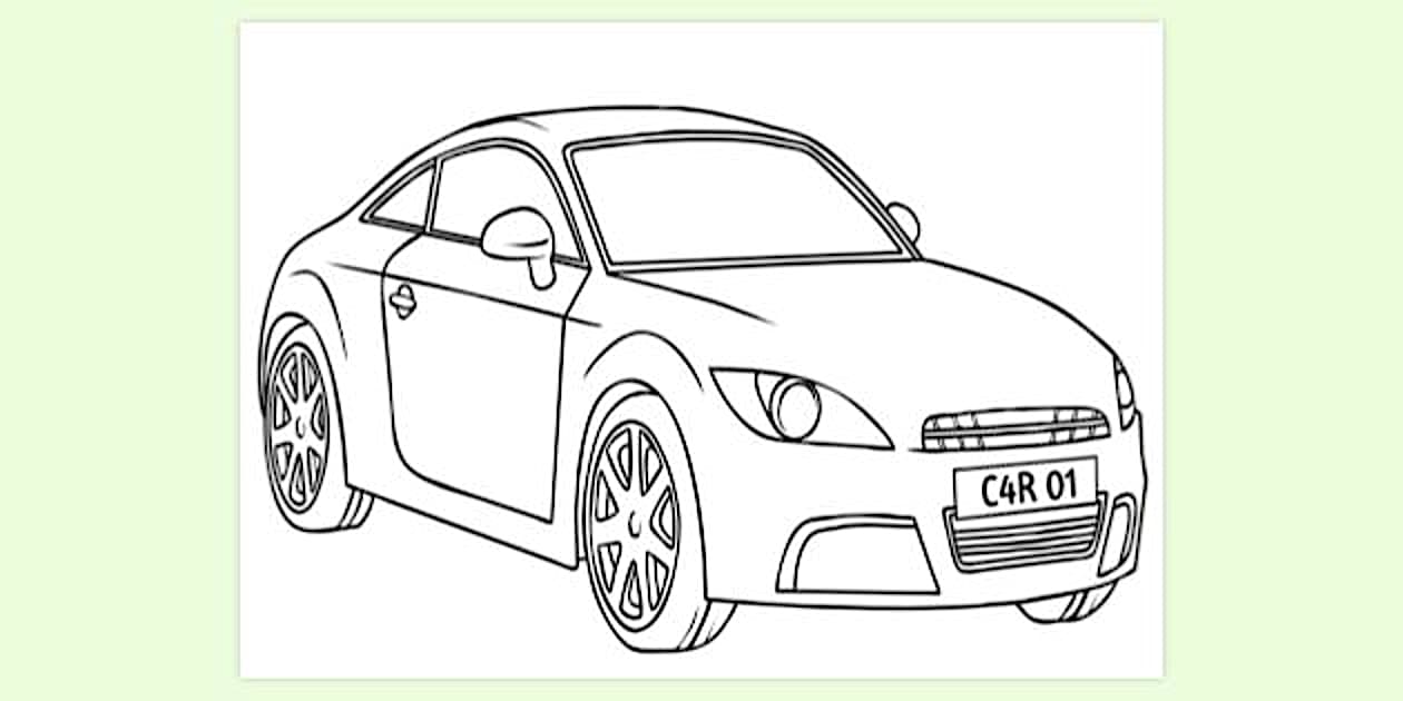 Car Colouring Page | Fun Colouring Sheets
