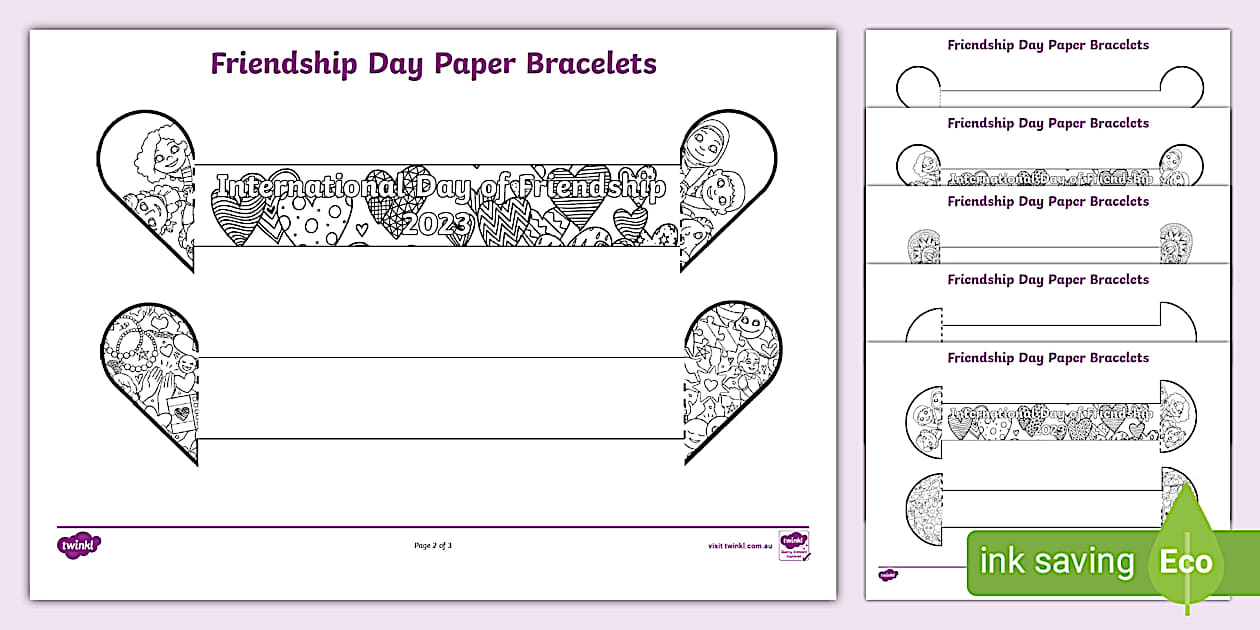 Happy Friendship Day Bracelet | Twinkl (teacher made)