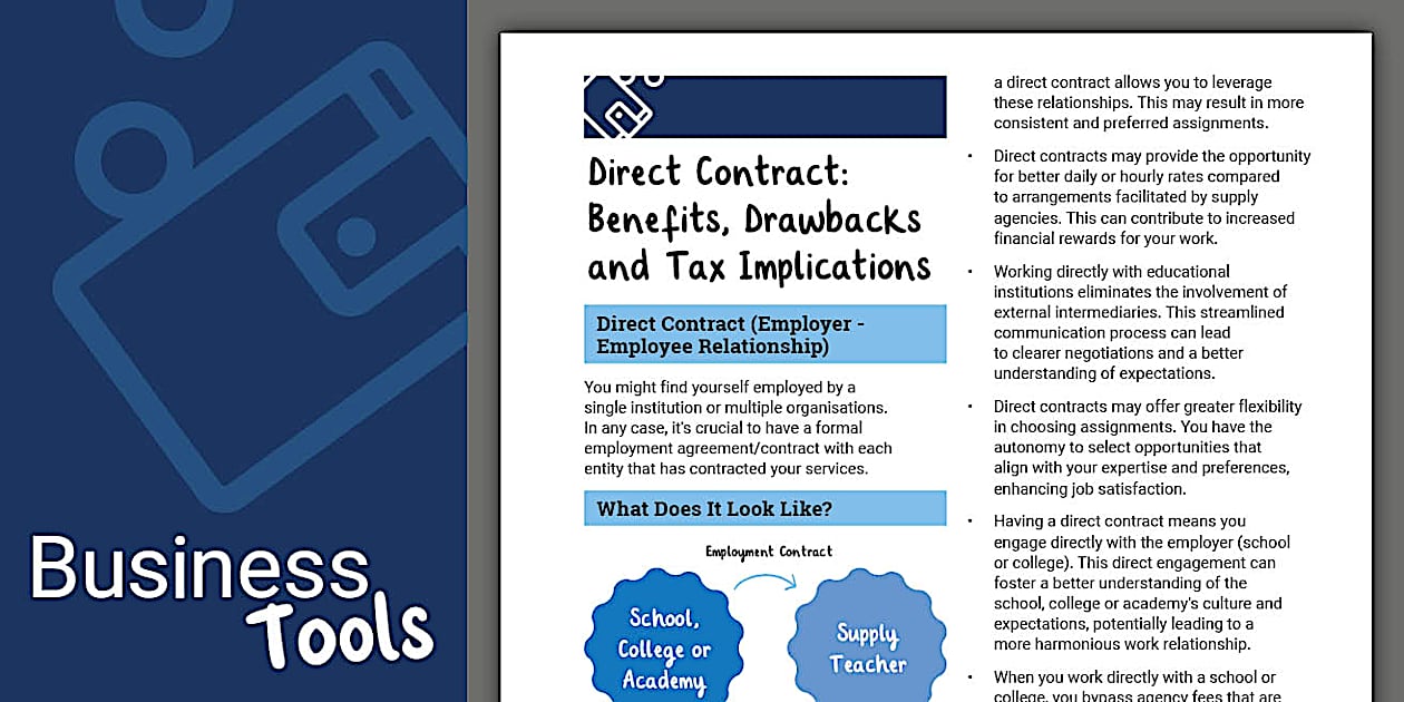 Direct Contract: Benefits, Drawbacks and Tax Implications