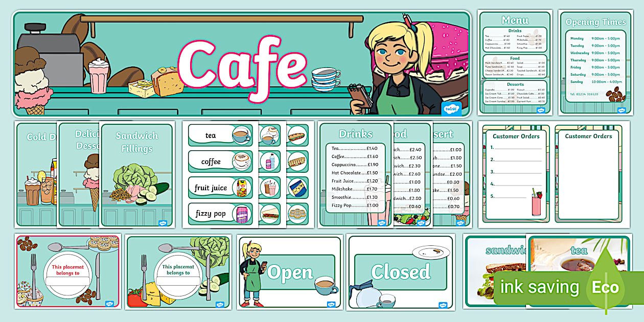 Role Play Café | Printable Resource Pack (teacher made)