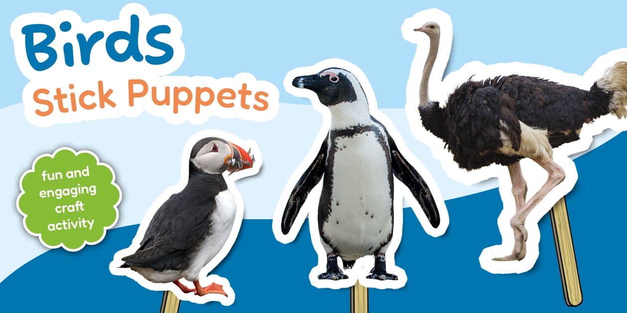 Birds Stick Puppets
