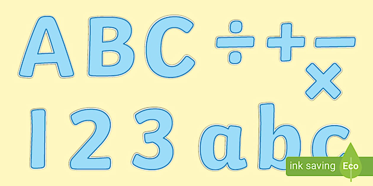 Editable Neutral Pastel Blue Display Lettering - Twinkl