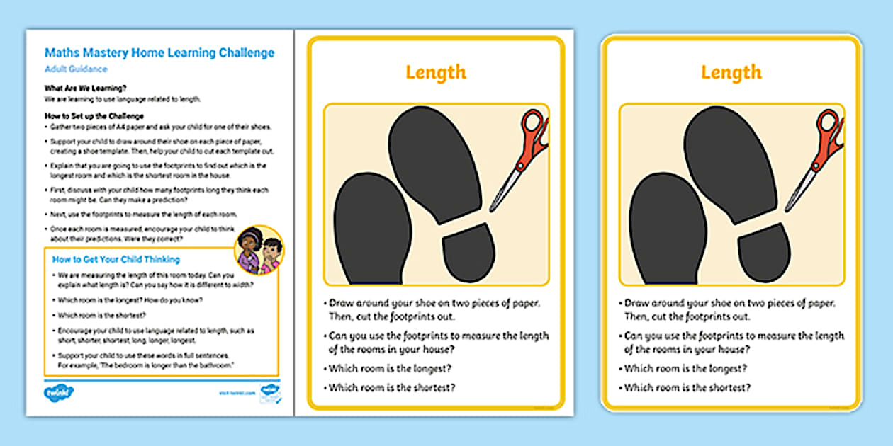 👉 EYFS Maths Mastery Home Learning Challenge: Length