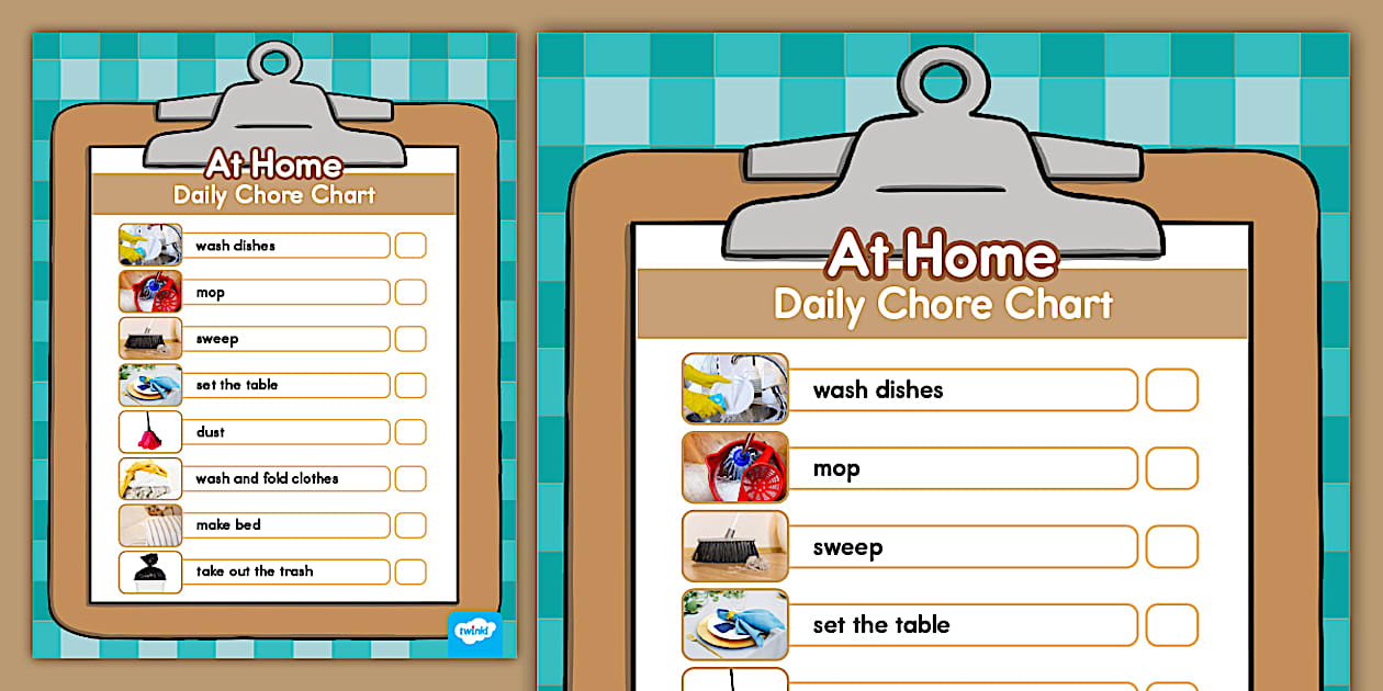 Chore Chart Checklist | Teaching Resource | Twinkl USA