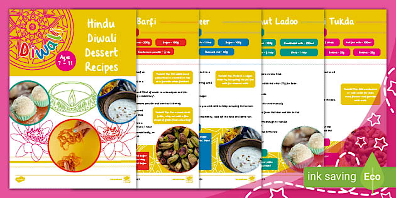 Hindu Diwali Dessert Recipes (Ages 7 - 11) (Teacher-Made)