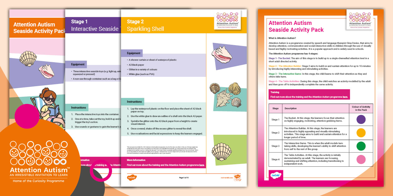 Attention Autism Seaside Activity Pack - Twinkl