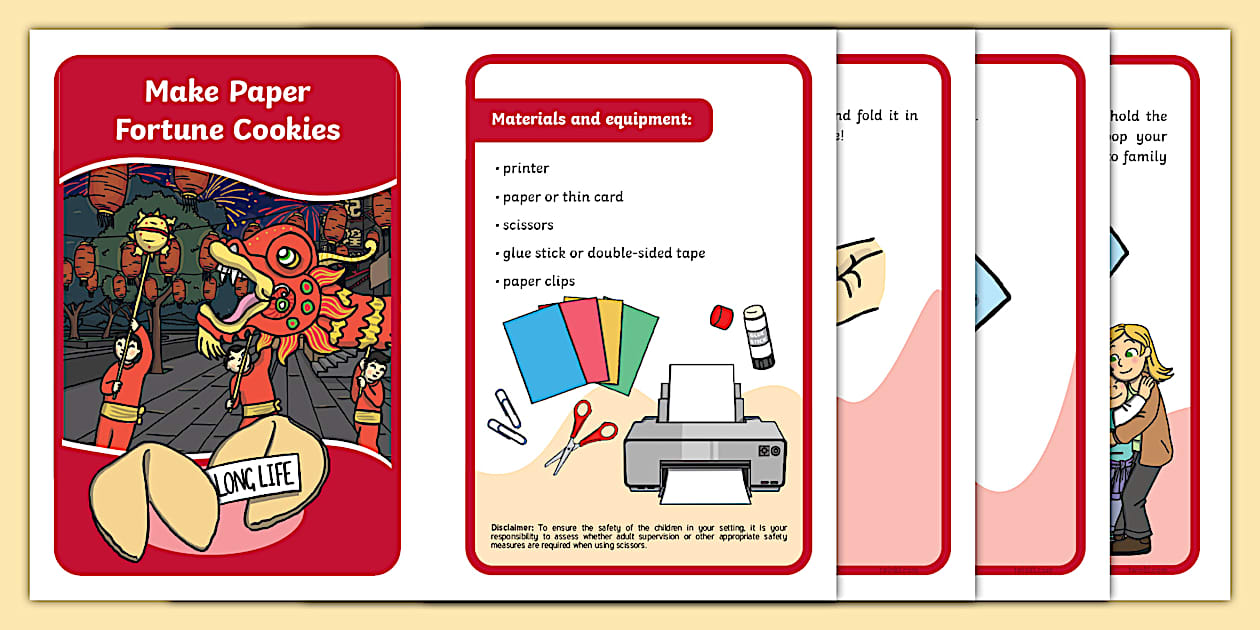 Blank Fortune Cookie Template - Chinese New Year - Parents
