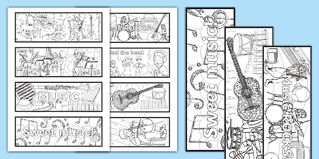 Music Bookmarks (teacher made) - Twinkl