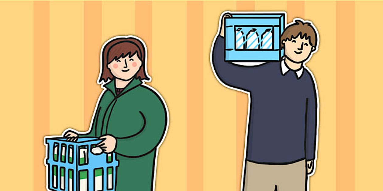Milk Delivery Stick Puppets