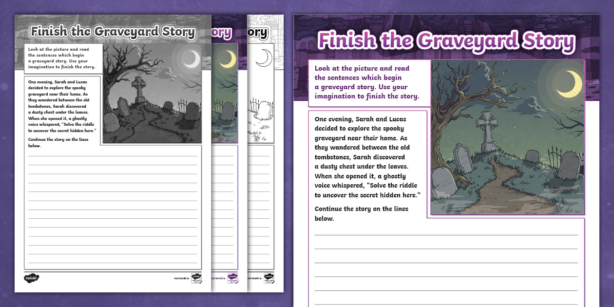 Finish the Graveyard Story Writing Template (teacher made)
