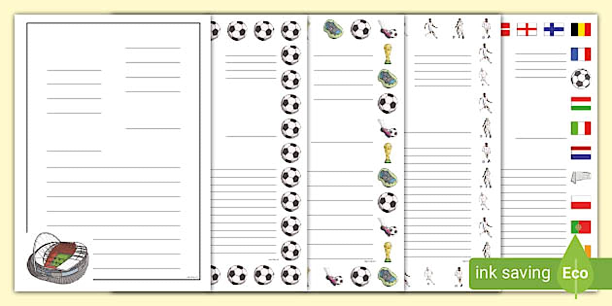 Football-Themed Letter Template - Writing Frame