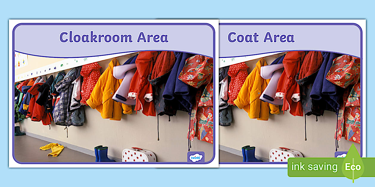 👉 Cloakroom Coat Area Photo Sign (teacher made) - Twinkl