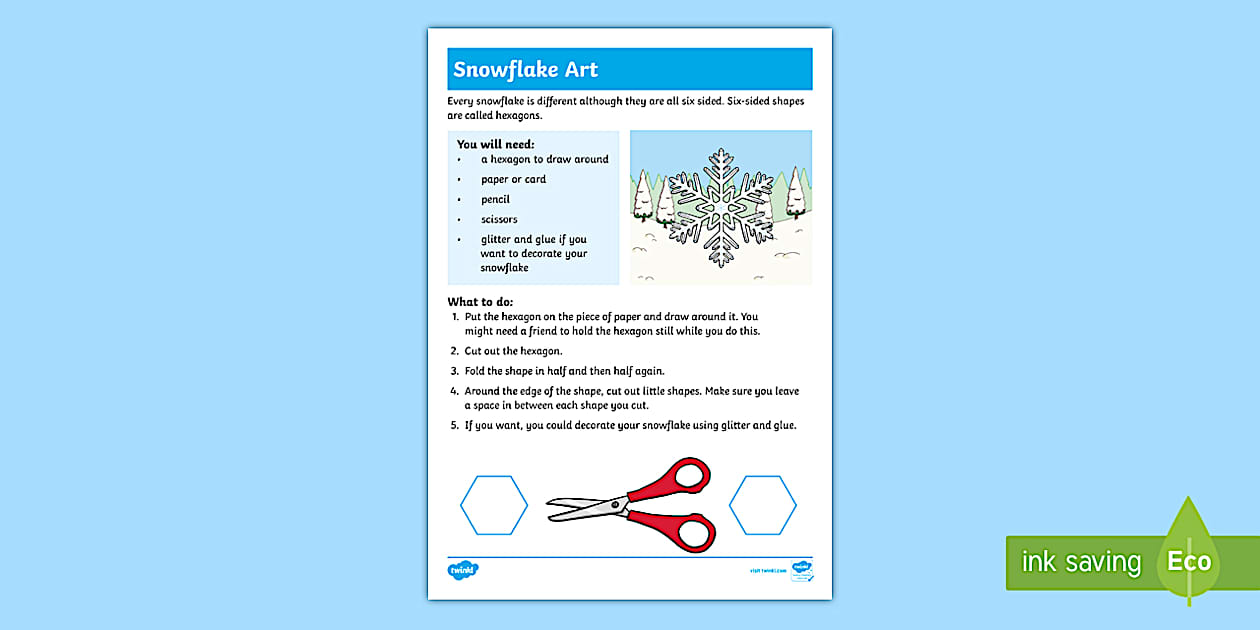 Snowflake Arts and Crafts Activity | Twinkl Resources