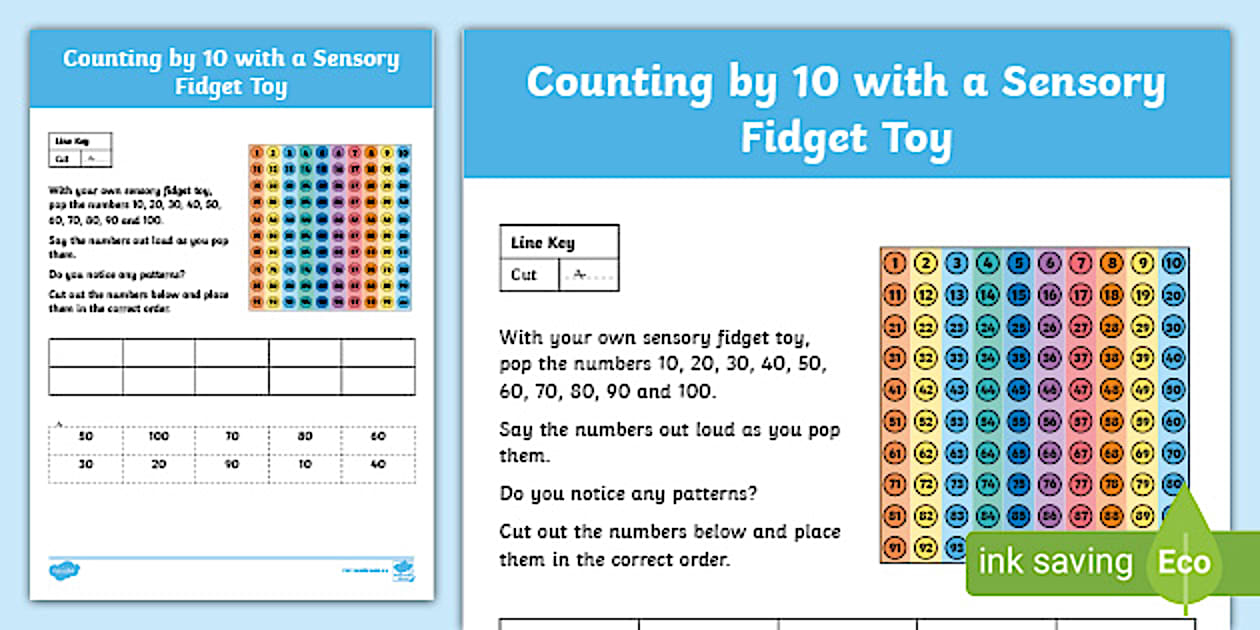 Counting by 10 with a Sensory Fidget Toy - Twinkl