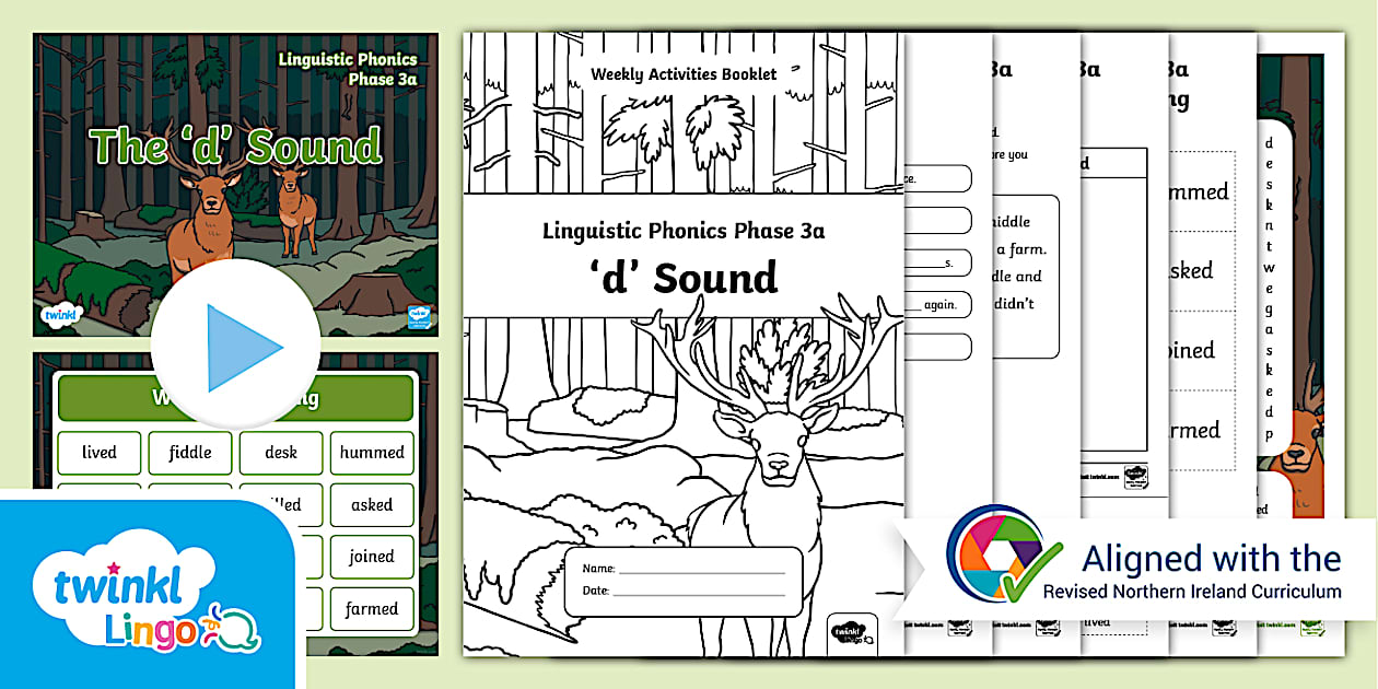 Phase 3a 'd' Sound Linguistic Phonics Activities Pack