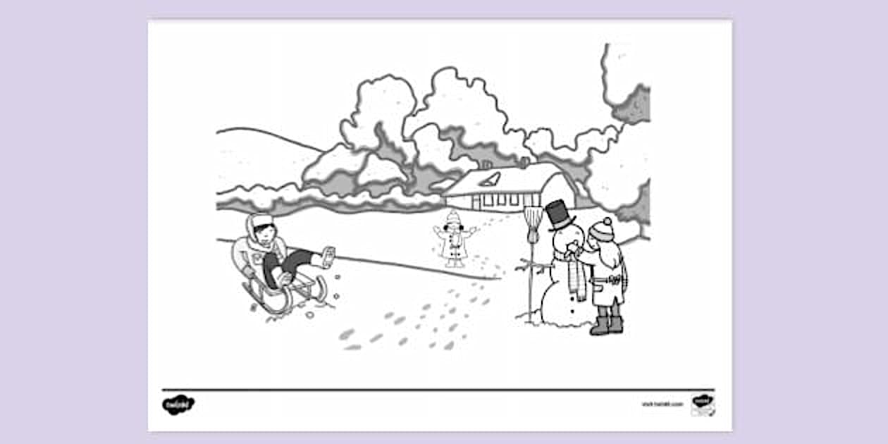 January Colouring | Colouring Pages For Kids | Twinkl