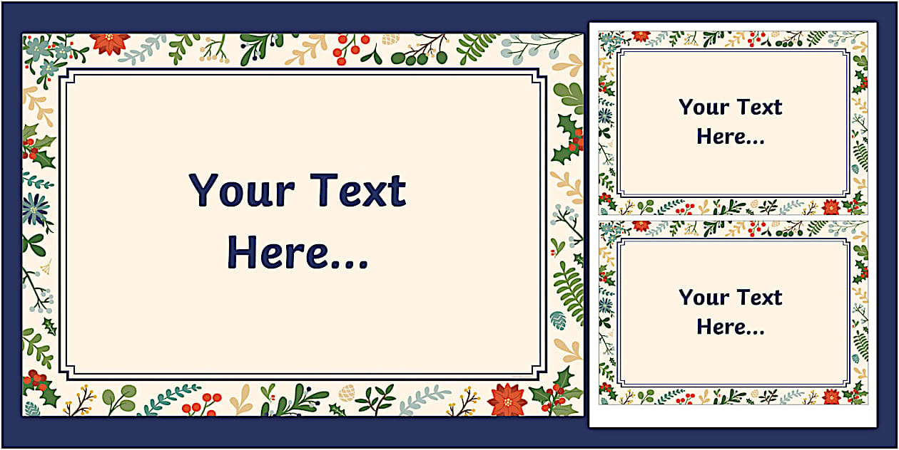 Winter Botanical Themed Editable Posters - (teacher made)