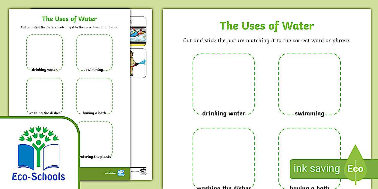 FREE! - Eco-Schools NI: Uses Of Water (teacher made)