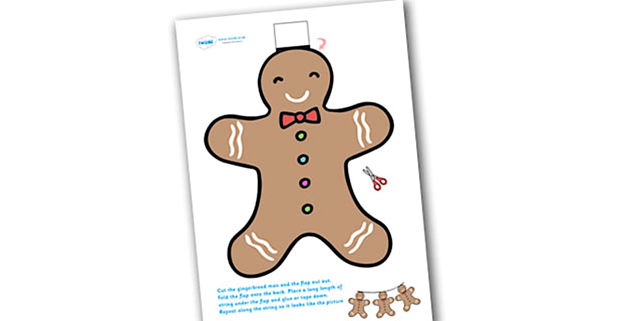 Gingerbread Man Christmas Themed Bunting (teacher made)