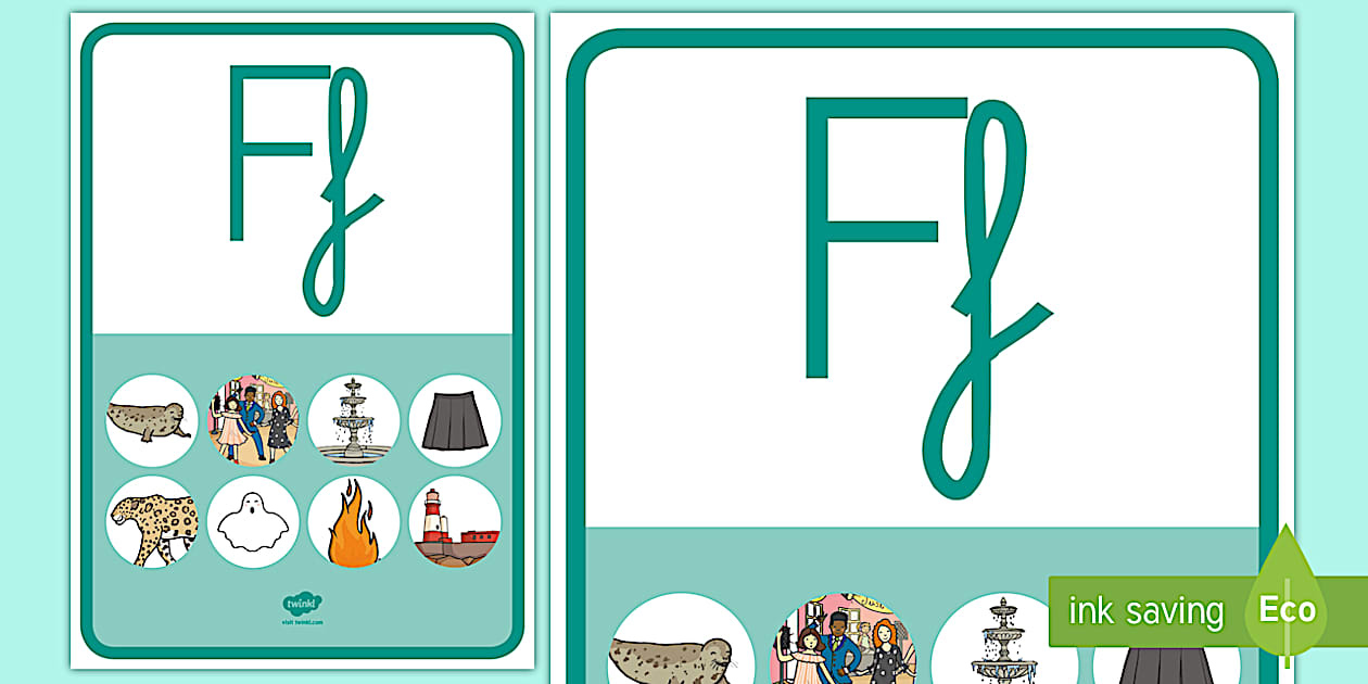 Póster: La letra F (teacher made) - Twinkl