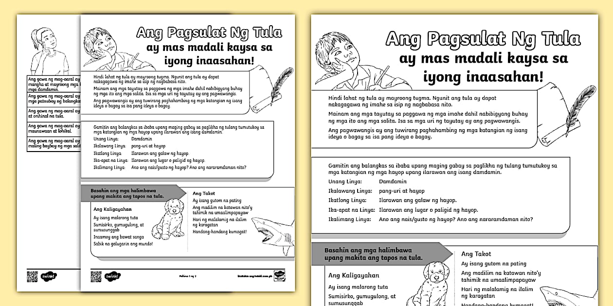 Paggawa Ng Pagwawangis Na Tula | Grades 4 - 6 | Twinkl