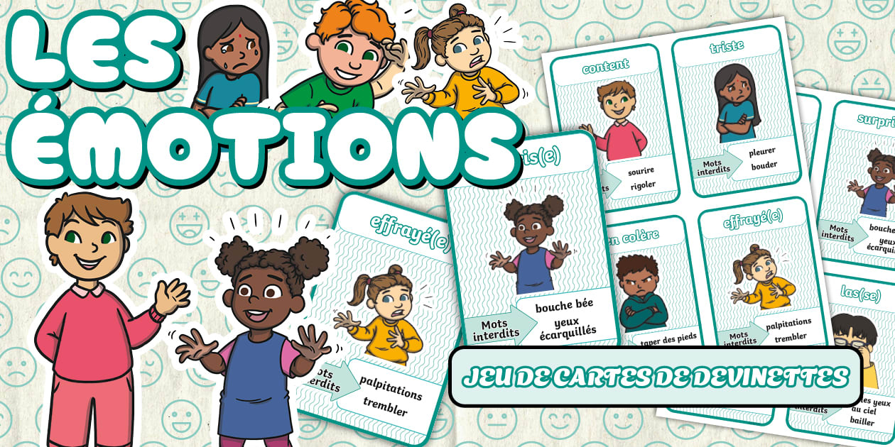 Jeu de cartes de devinettes : Les émotions