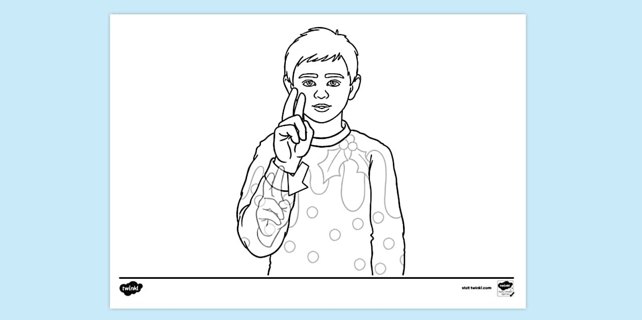 BSL Saw Colouring | Colouring Sheet (teacher made) - Twinkl