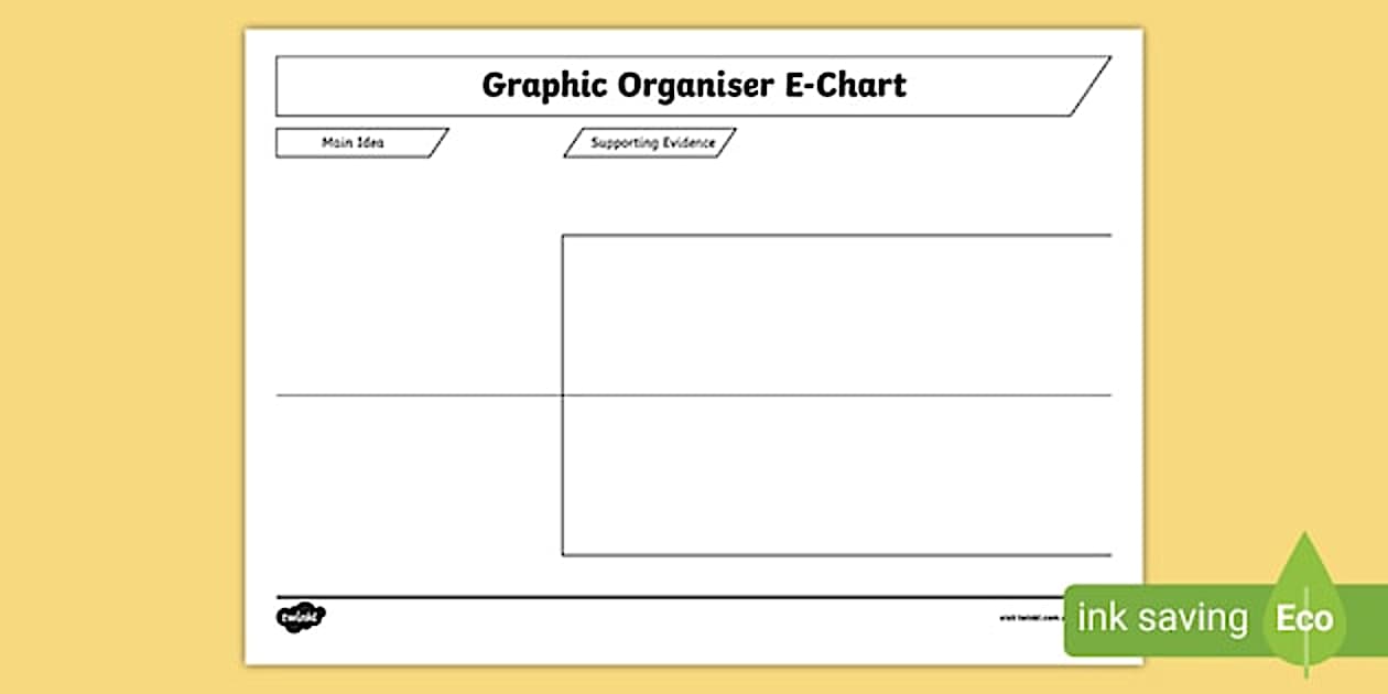 Graphic Organiser E Chart (professor feito) - Twinkl