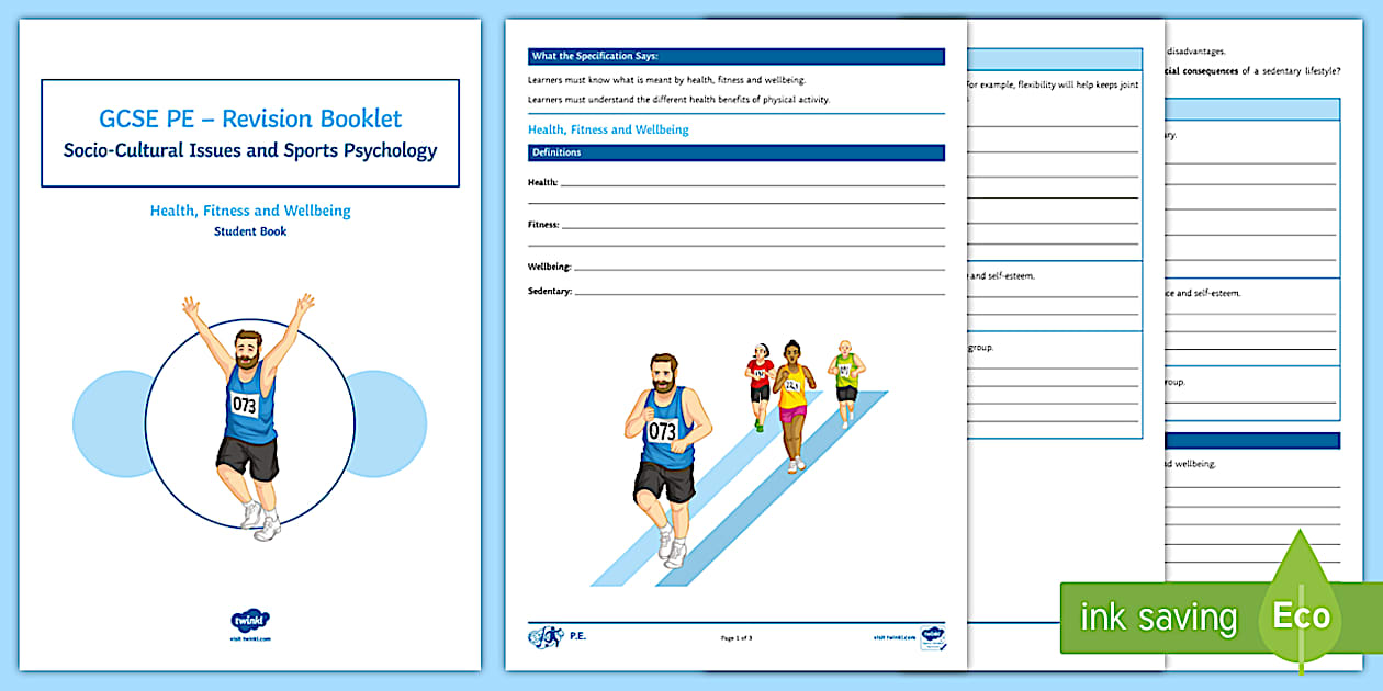 GCSE PE: Health, Fitness and Wellbeing Revision Booklet
