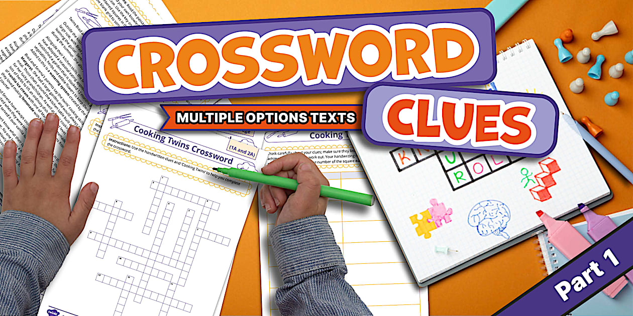 Year 7 and 8 Handwriting: Crossword Clues