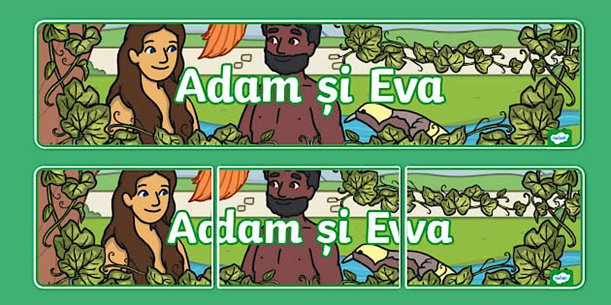 Adam și Eva – Banner (teacher made) - Twinkl
