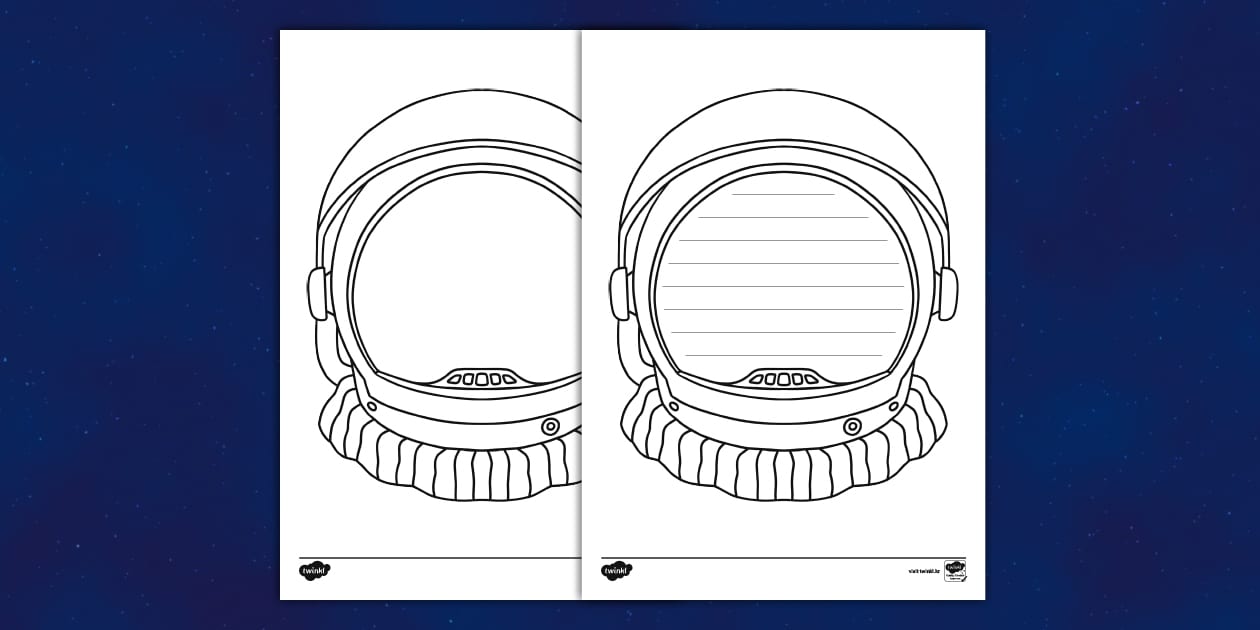 우주 비행사 헬멧 템플릿 | Astronaut Helmet Writing Template