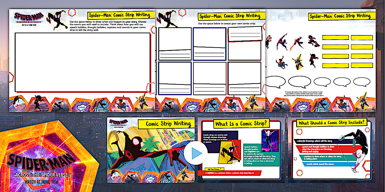 FREE! - Spider-Man™ Comic Strip Ideas for School Project | Twinkl