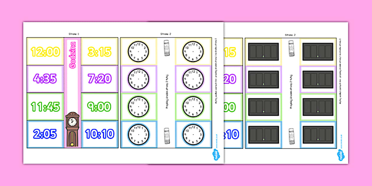 Pomoc dydaktyczna Pisanie godziny po polsku - czas - Twinkl