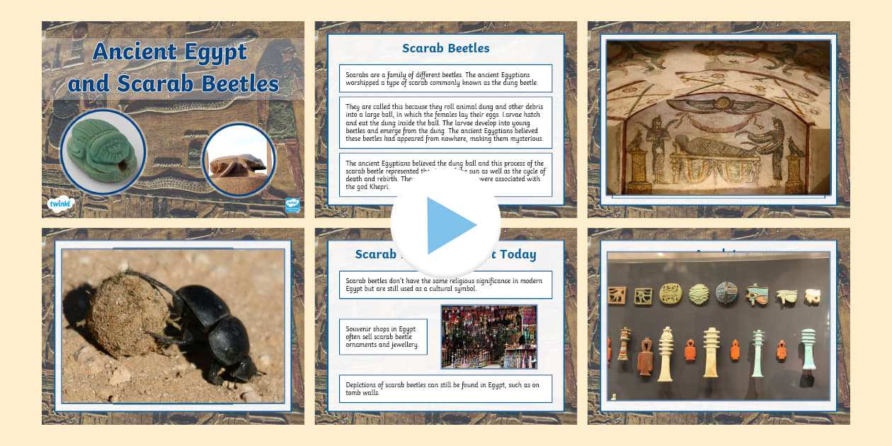 KS2 Ancient Egyptian Scarab Beetle PowerPoint - History